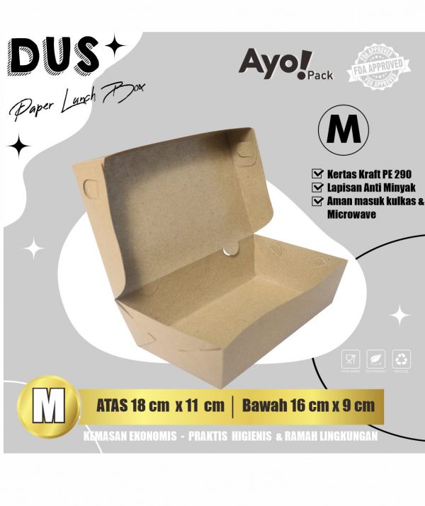 Paper Lunch Box Ukuran M - Outlet Kemasan