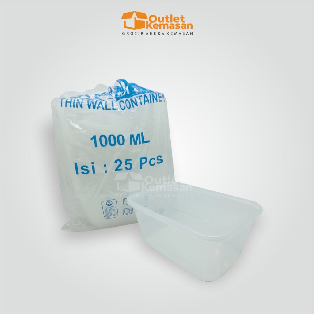 Thinwall Bening 1000 ml - Outlet Kemasan
