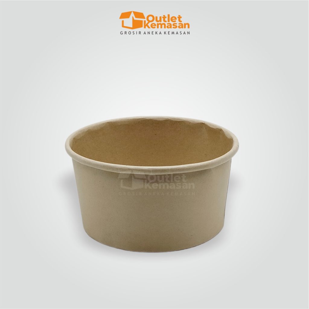 Paper Bowl 650ml Kraft - Outlet Kemasan